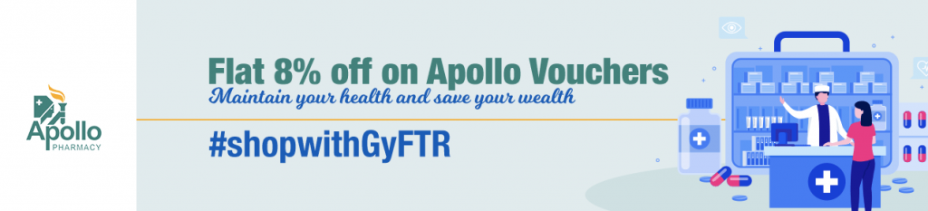Buy Apollo Pharmacy Gift Vouchers at Discounted Price | GyFTR