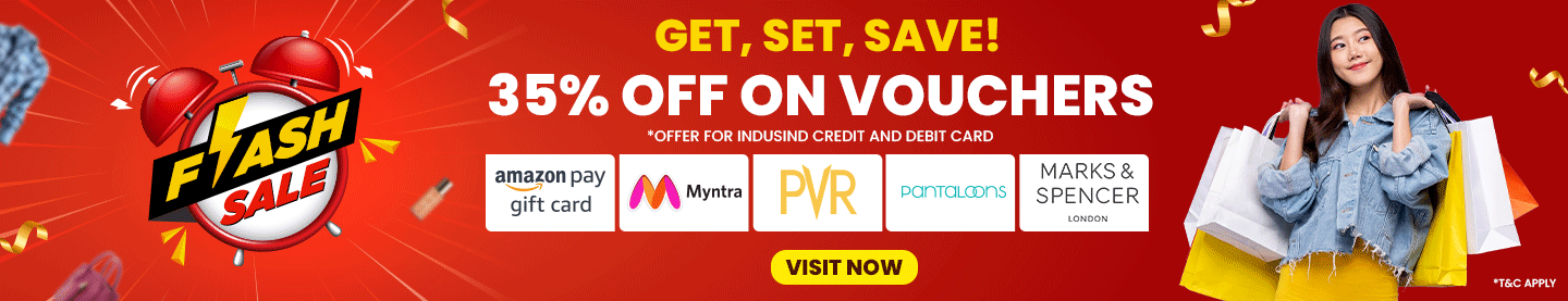E-Gift Cards & Vouchers | 160+ Brands | IndusInd Shopplus